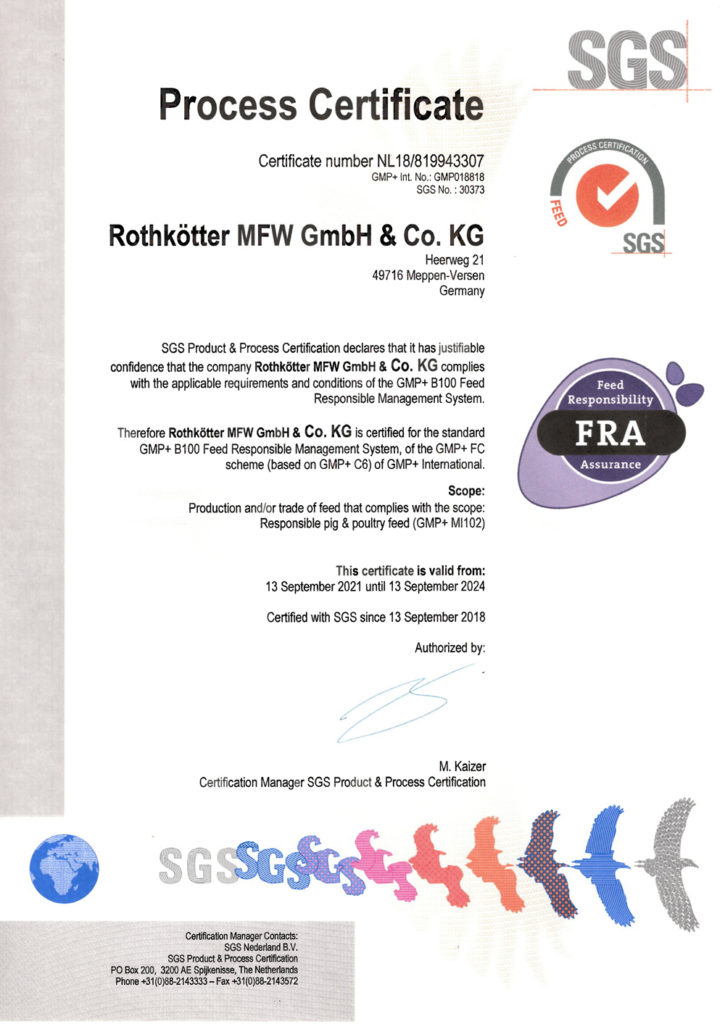 Qualitätssicherung – Rothkötter Mischfutterwerk